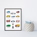 Set of 9 Transportation Prints, Vehicles Art Print, Printable Wall Art ...