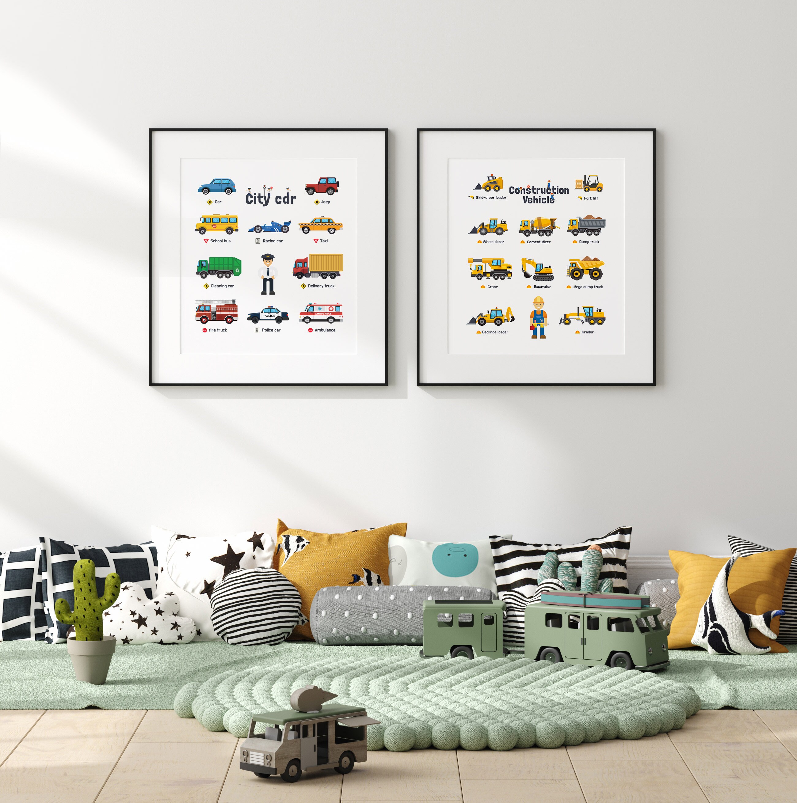 Car Poster, Transport Wall Decor, Car Print, Car Wall Decor, Kids ...