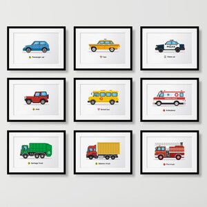Car Poster, Transport Wall Decor, Car Print, Car Wall Decor, Kids ...