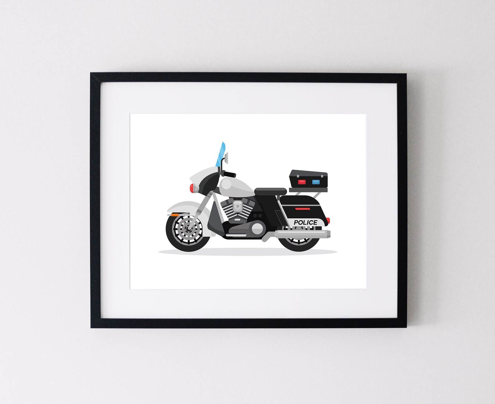 Police Motorcycle Print Police Motorcycle Police Wall Decor - Etsy
