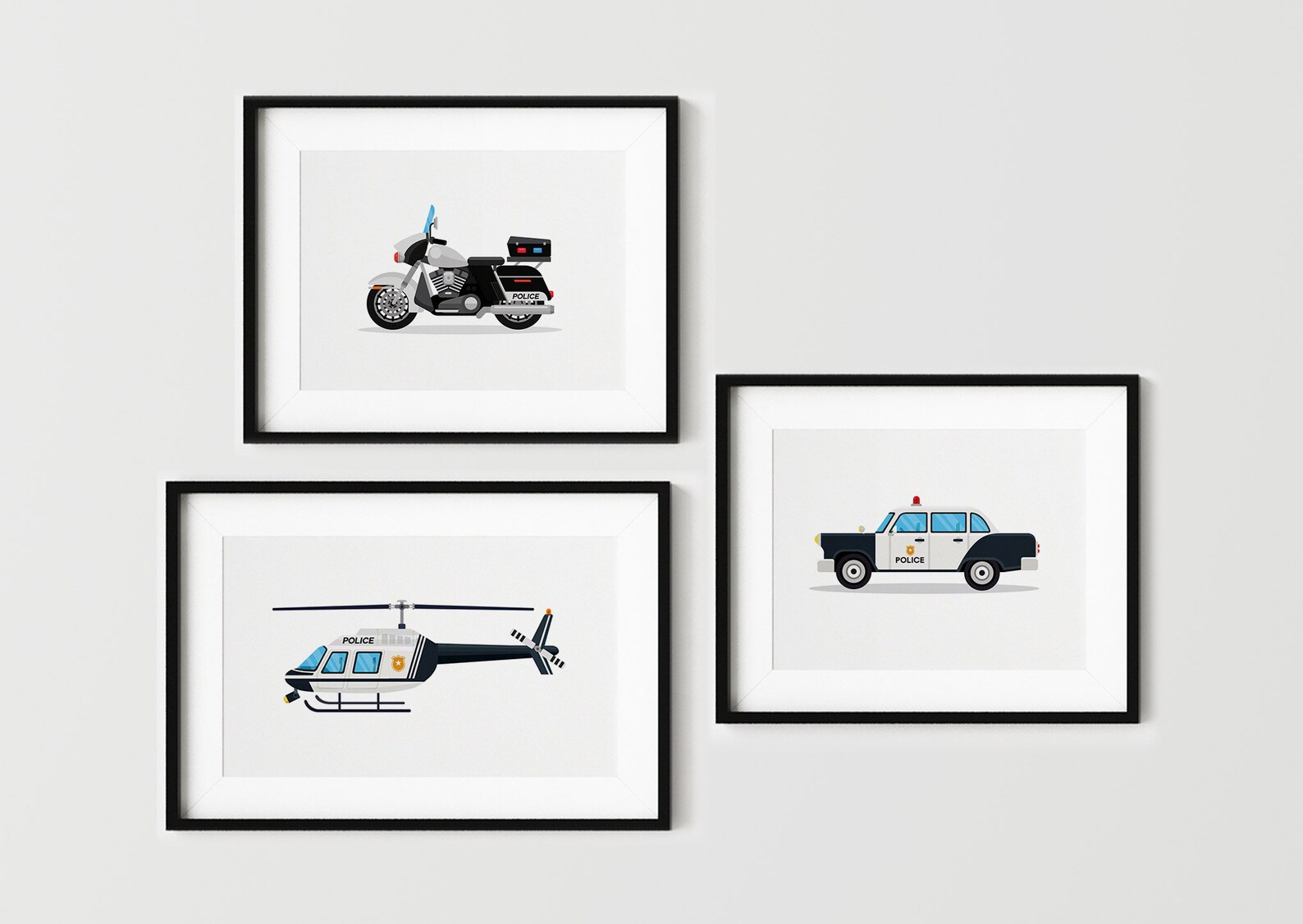 Police Helicopter Print, Helicopter Wall Decor, Police Helicopter, Boy ...