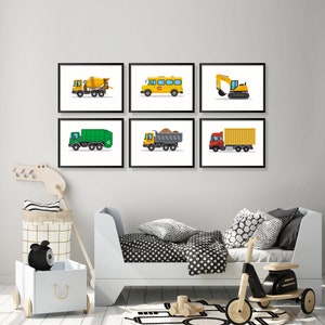 Delivery Truck Print, Car Printable Art, Transportation Wall Decor ...