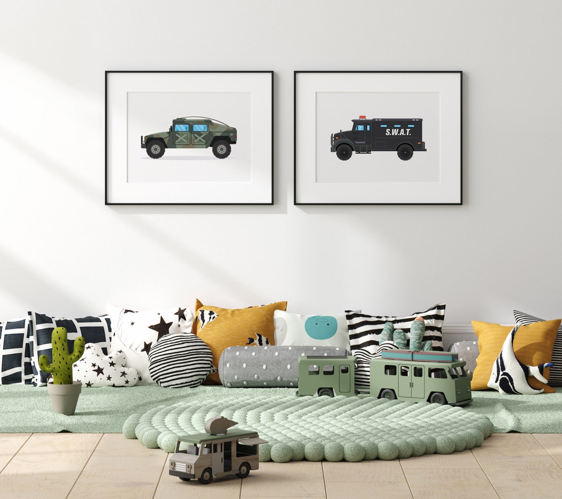 Police Vehicle Print, Police Truck, Police SWAT Prints, Police Wall ...