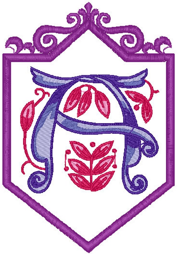 Royal Monogram Embroidery Designs | Etsy