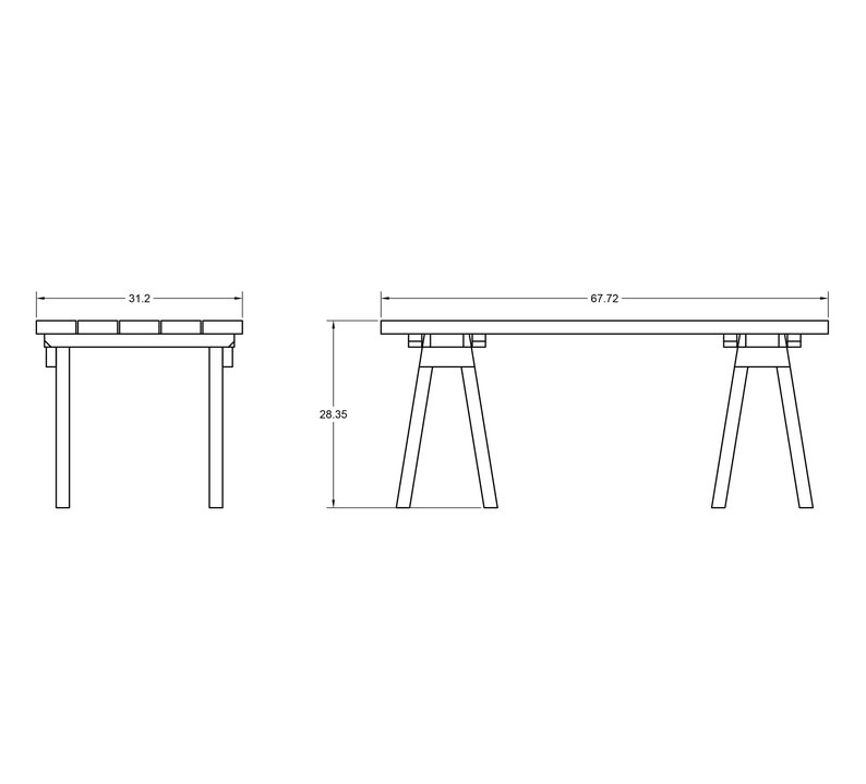 Garden Table DIY Plans Traditional Scandinavian Design - Etsy