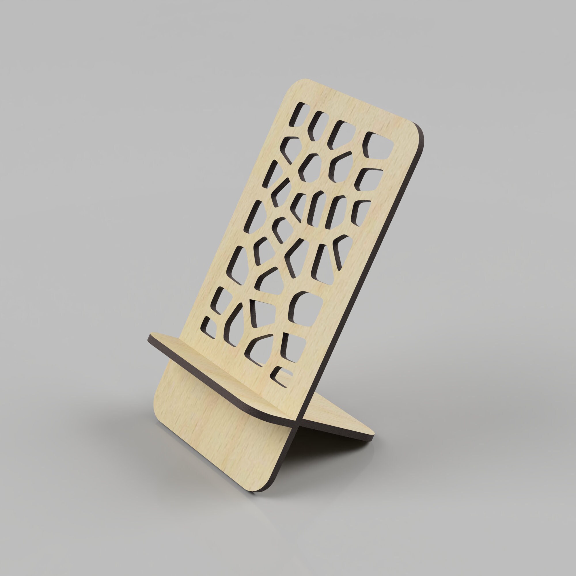 Laser Plans (DXF, SVG) - Voronoi Phone Stand - Scandinavian Design ...