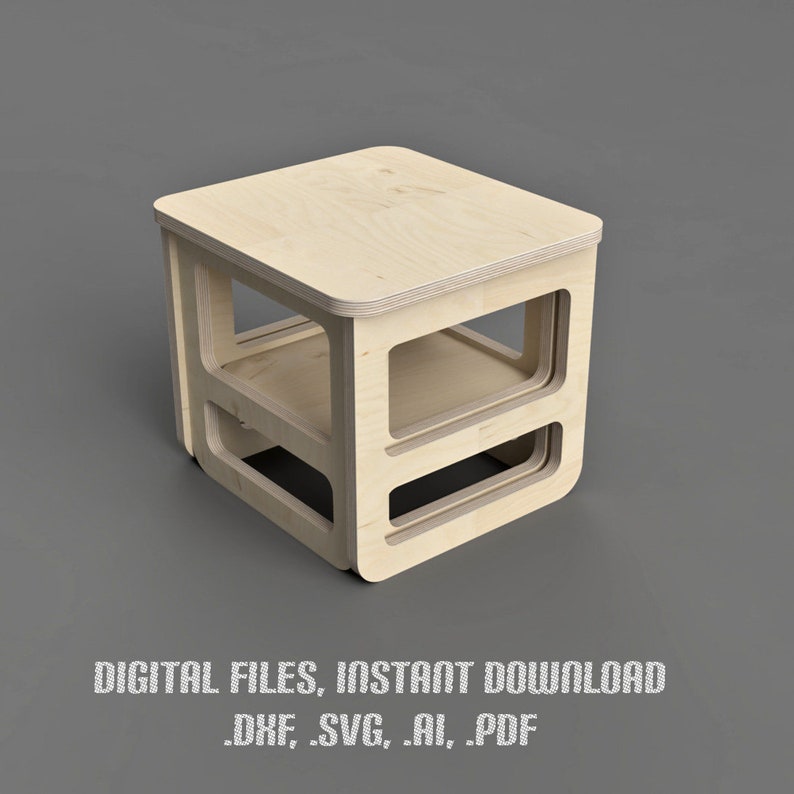 CNC Plans (DXF, SVG) - Kids Monti Chair & Table (small) - Scandinavian ...