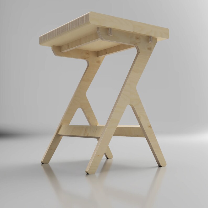 Digital CNC Files for Download – Bar Stool I – , Scandinavian Design ...