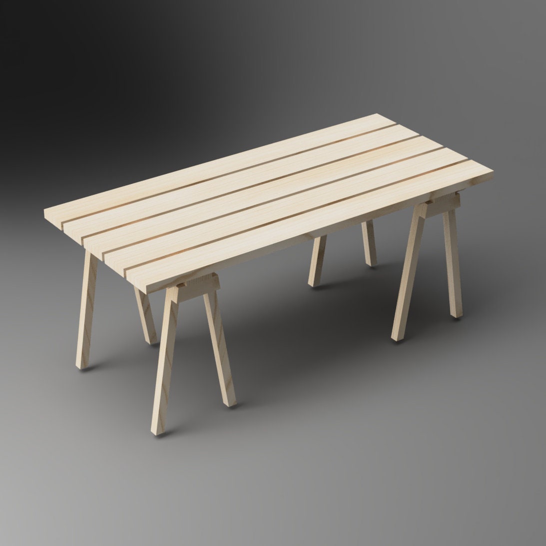 Garden Table DIY Plans Traditional Scandinavian Design - Etsy