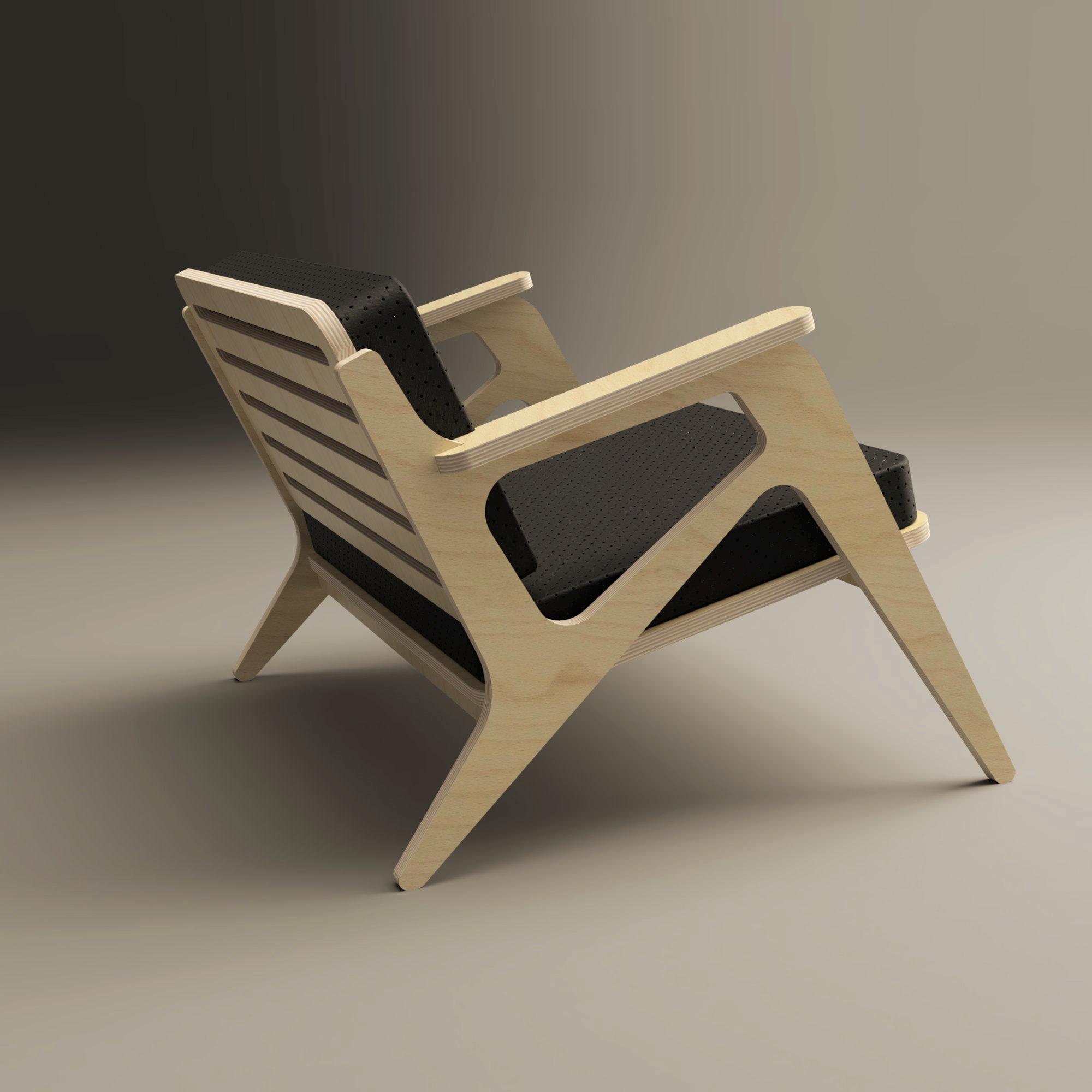 CNC Plans (DXF, SVG) - Chair Nuevo - Scandinavian Design (digital ...