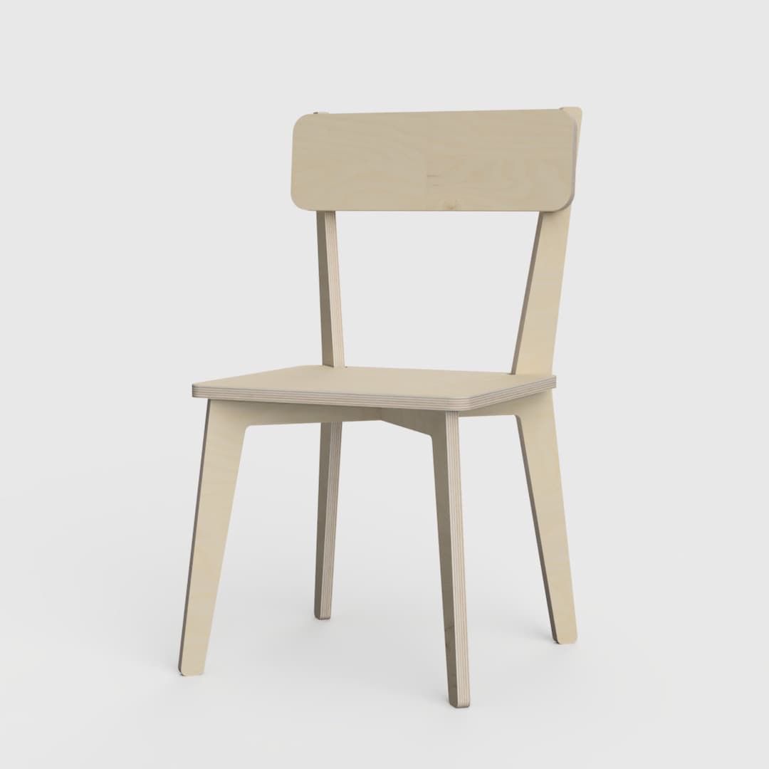 CNC Plans (DXF, SVG) - Varda Dining Chair - Scandinavian Design ...