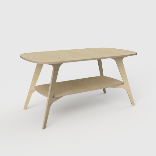 Minimalist Scandinavian Coffee Table CNC Files for Plywood - Etsy