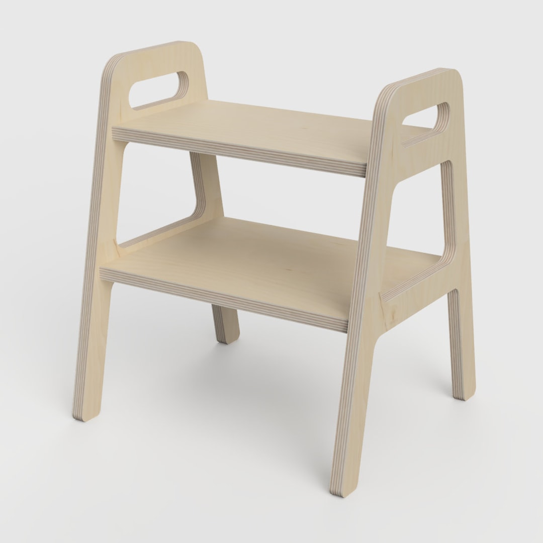 Step Stool II – Digital CNC Files for Download, Scandinavian Design - Etsy