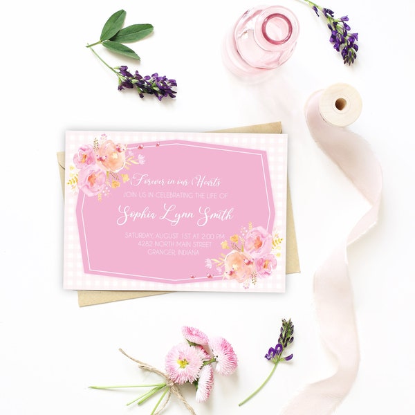 Baby Memorial Service Invitation - Etsy