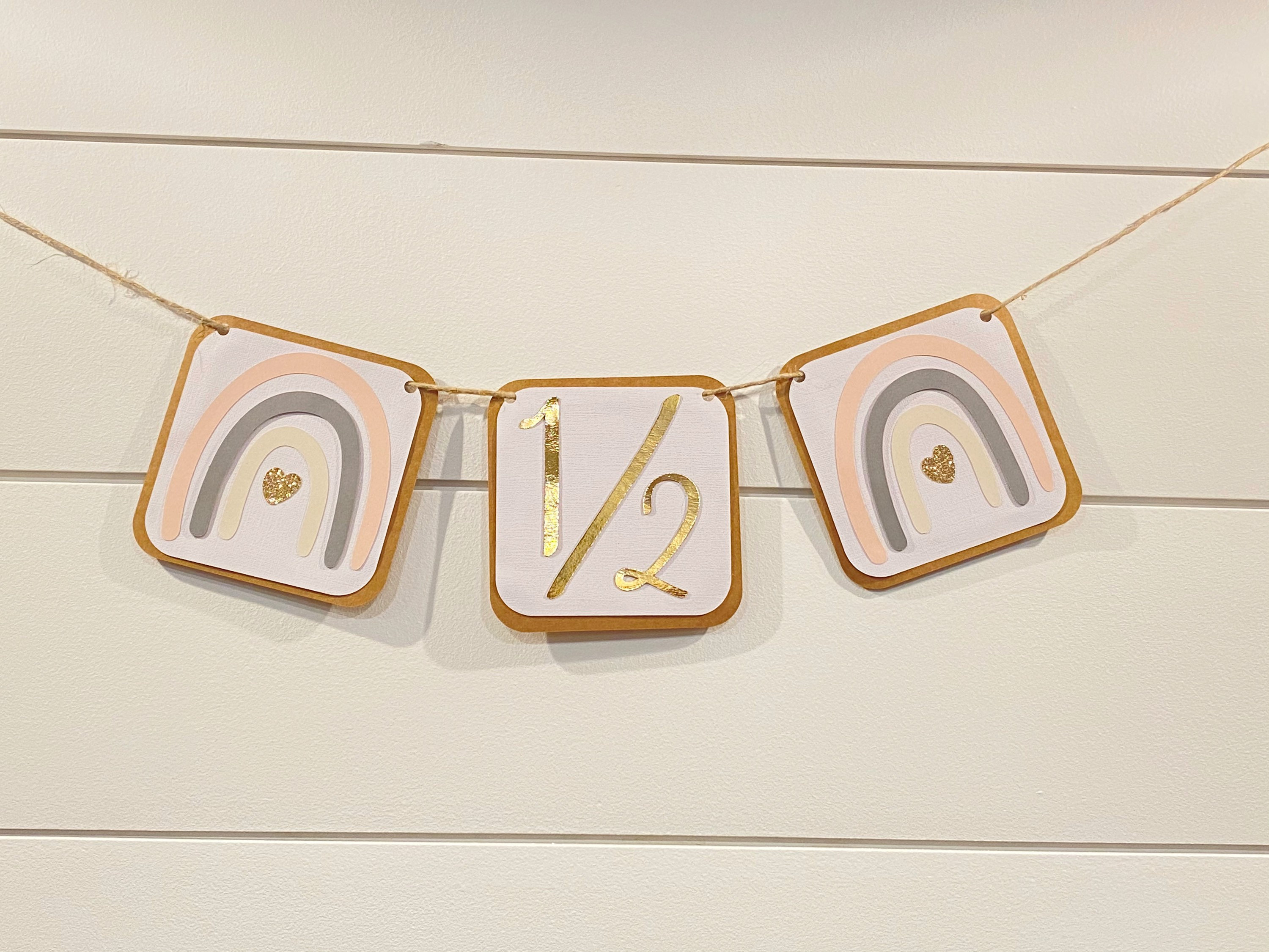 Boho Happy Birthday Banner Rainbow Banner Muted Rainbow | Etsy