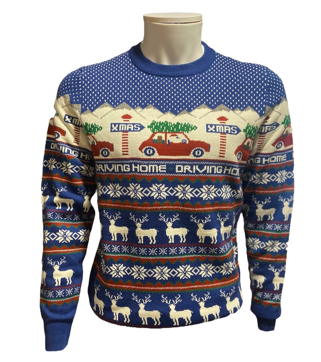 Nordic Christmas Jumper Driving Home for Xmas Jumper Santa Jumper ...