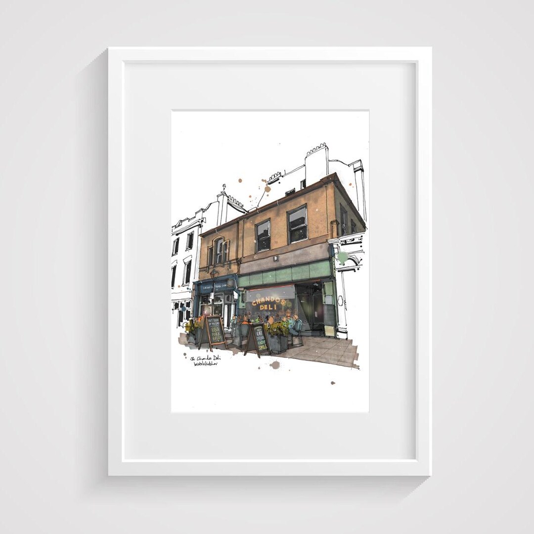 Chandos Deli Bristol Sketch Print - Etsy UK