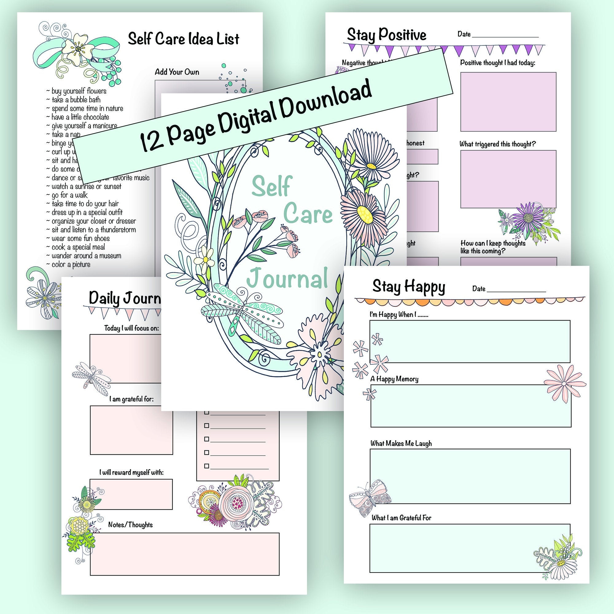 Self Care Journal - Printable Digital Download - Etsy