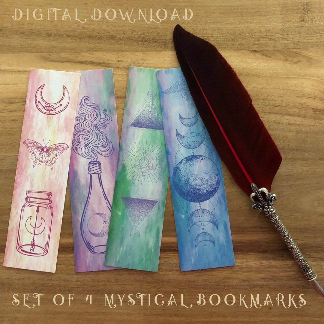 Mystical Bookmarks Printable Set of 4 Digital Download - Etsy