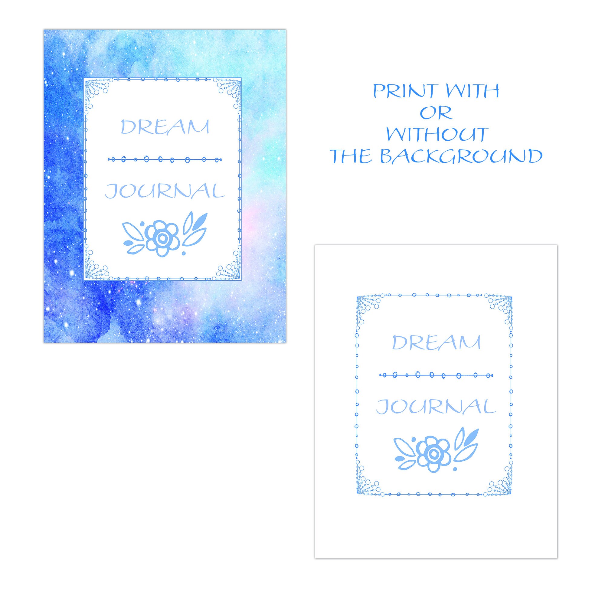 Dream Journal Printable Digital Download - Etsy