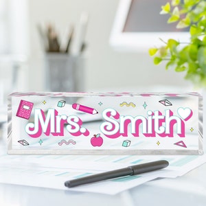 Personalized Teacher Desk Name Plate, Teacher Appreciation Gifts ...