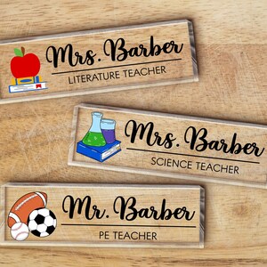 Custom Teacher Gifts, Personalized Teacher Desk Name Plate, Teacher ...