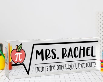 Math Teacher Gift Math Teacher Decor Desk Sign - Etsy