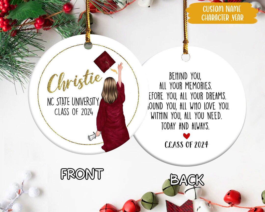 Custom Graduation Ornament, University Graduation Gifts, High School ...