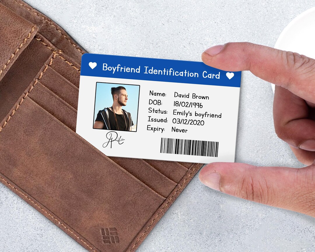 Boyfriend Girlfriend Identification Card, Custom Metal Wallet Card ...
