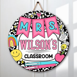 Teacher Door Hanger, Back to School Decor, Classroom Decor, Teacher ...