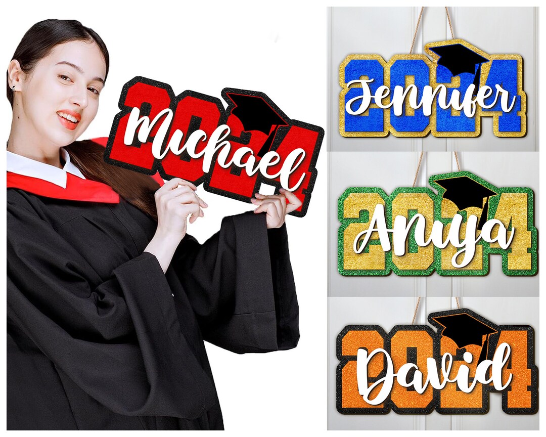 Custom Graduation Name Sign 2024, Class of 2024, Graduation Party Decor ...