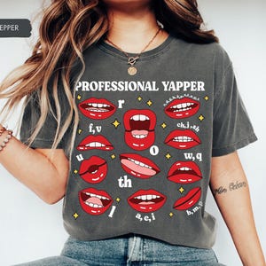 Speech Language Therapist Shirt Professional Yapper, SLP Shirt, Speech ...