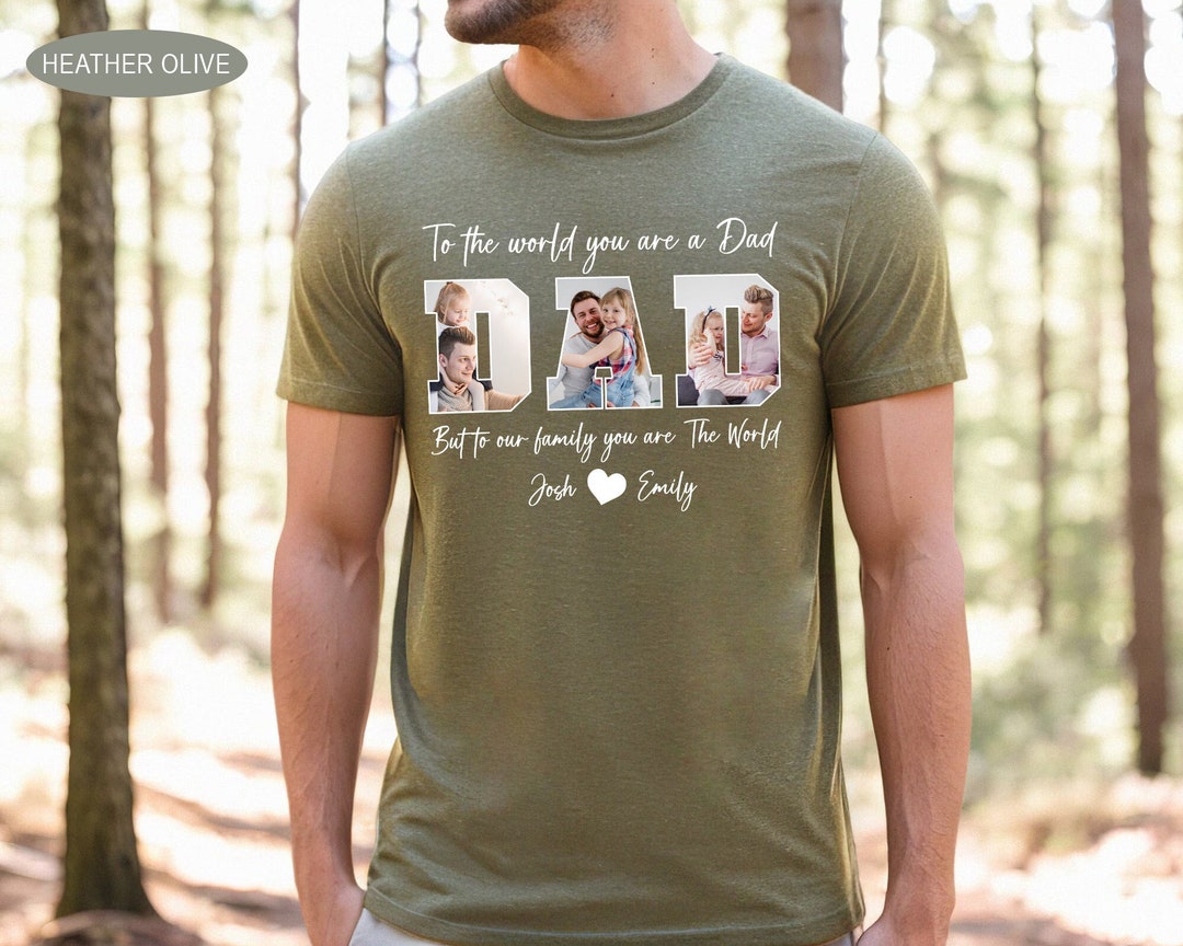 Personalized Photo Shirt for Dad, Custom Dad Shirt, Dad Gift From ...