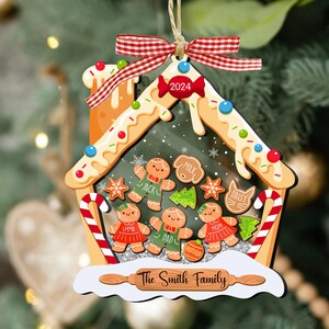 Personalized Gingerbread House Christmas Ornament 2024, Gingerbread ...