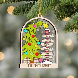 Family Christmas Ornament, Personalized Family North Pole Ornament ...