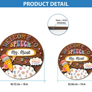 Welcome to Speech Door Sign, Speech Therapy Sign, Speech Language ...