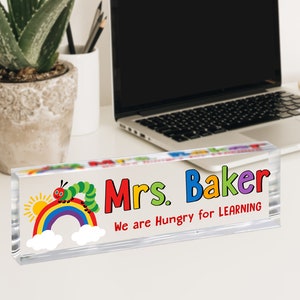 Personalized Teacher Desk Name Plate, Elementary Teacher Gifts, Teacher ...