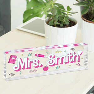 Personalized Teacher Desk Name Plate, Teacher Appreciation Gifts ...
