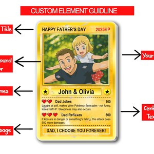 Personalized Father's Day Anime Card Mug, Pokedad Gifts, Gamer Dad Mug ...