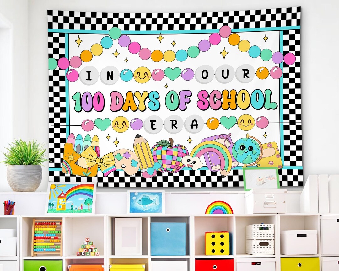 In Our 100 Days of School Era Bulletin Board, 100th Day of School ...