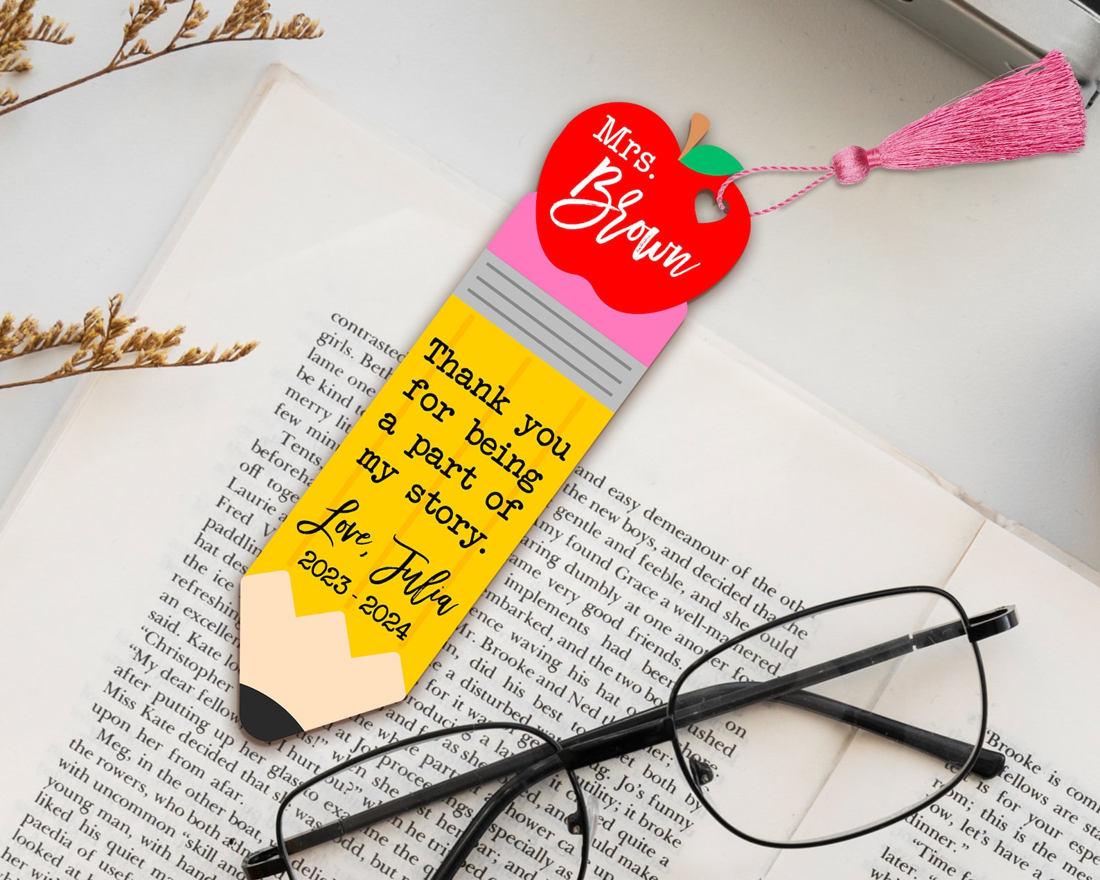 Teacher Christmas Gifts, Teacher Bookmark, Teacher Appreciation Gift ...