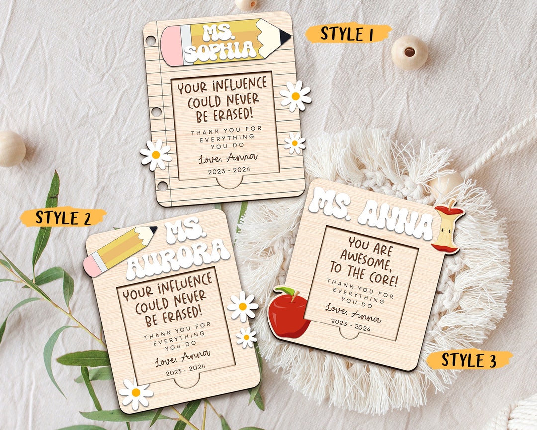 Personalized Teacher Sticky Note Holder, Teacher Gifts, Teacher ...