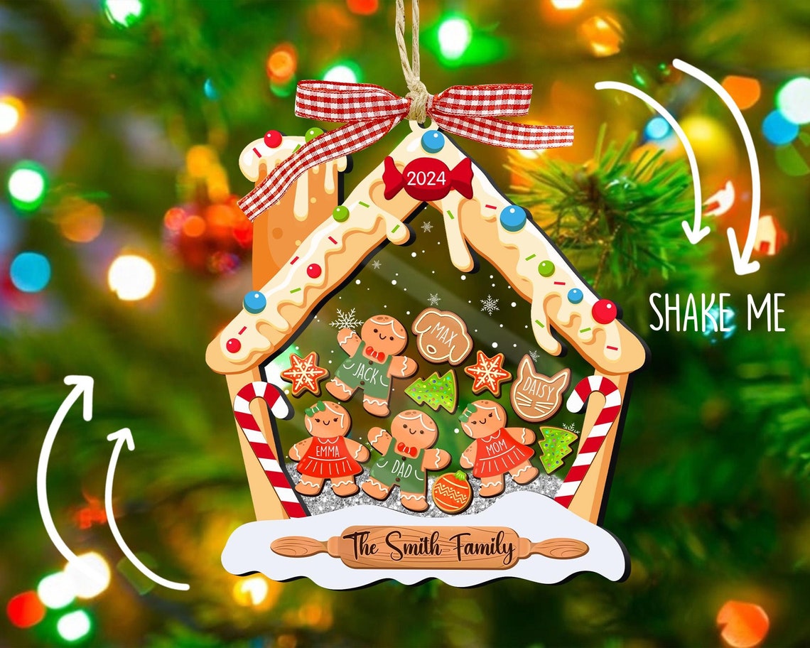 Personalized Gingerbread House Christmas Ornament 2024, Gingerbread ...