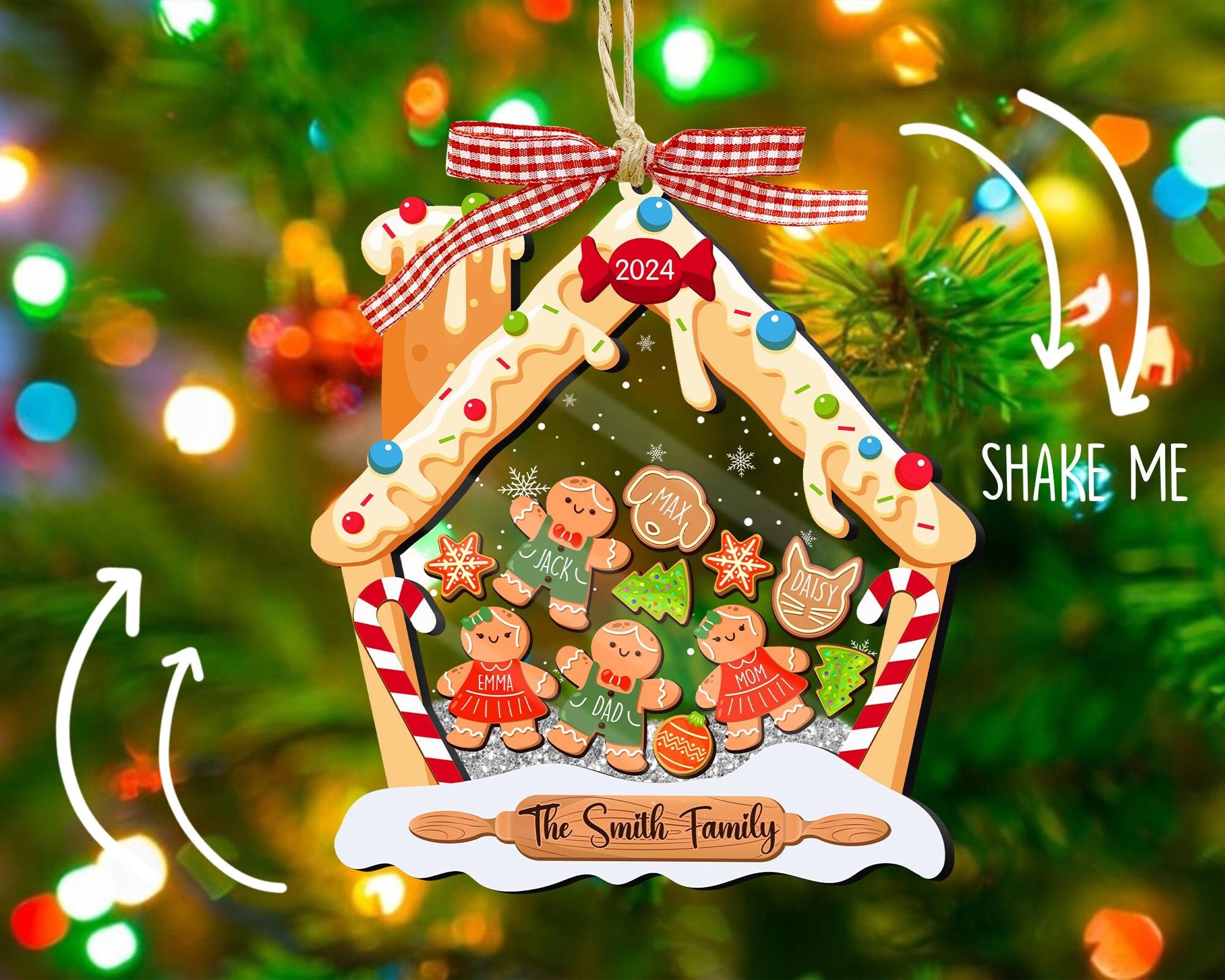 Personalized Gingerbread House Christmas Ornament 2024, Gingerbread ...