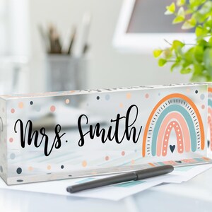 Teacher Name Plate for Desk, Personalized Teacher Desk Name Plate ...