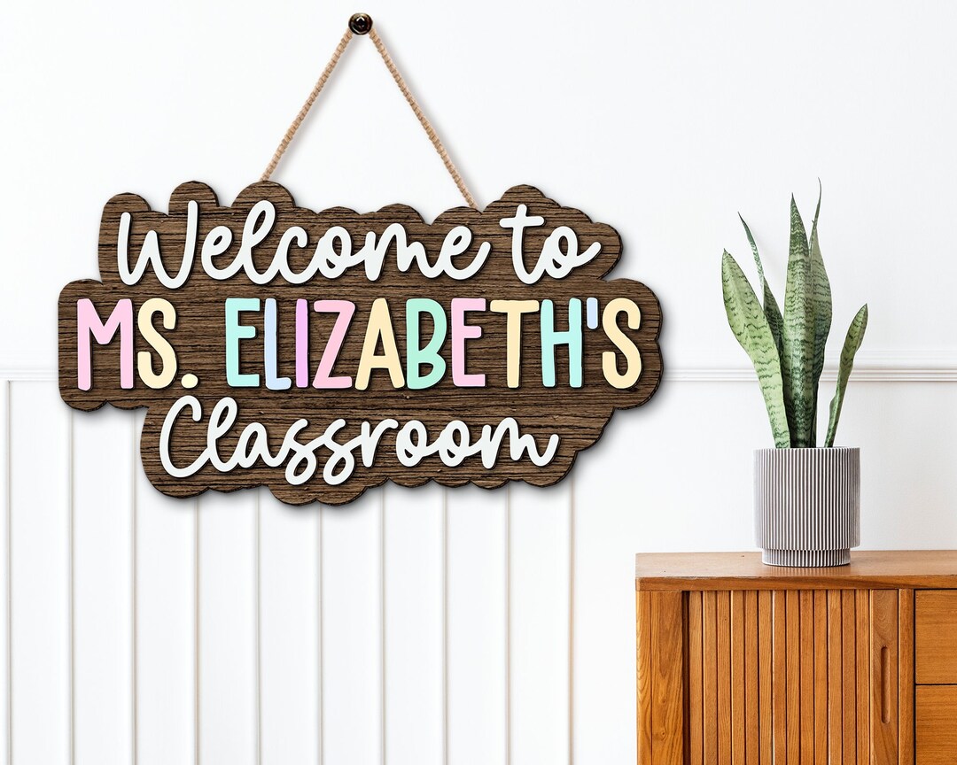 Personalized 3D Teacher Door Sign, 3D Teacher Door Hanger, Classroom ...