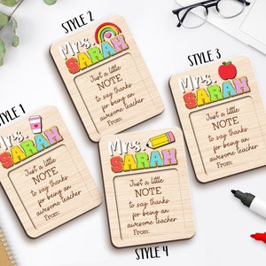 Teacher Appreciation Gifts, Custom Teacher Sticky Note Holder, Teacher ...