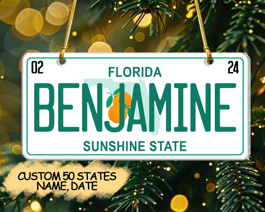 Personalized New Driver Ornament 2024, Custom State New Driver Tag ...