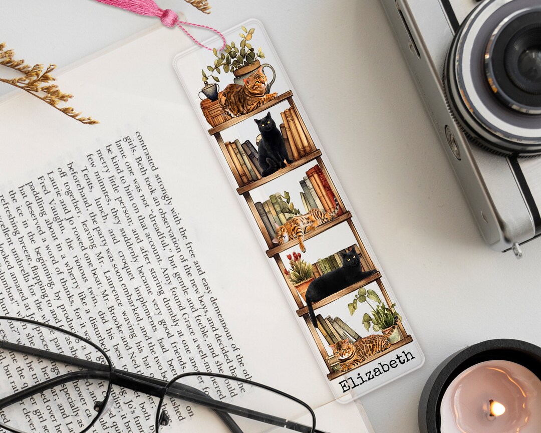 Book Marks for Reading Women, Book Lovers Gifts, Book and Cat Lovers ...