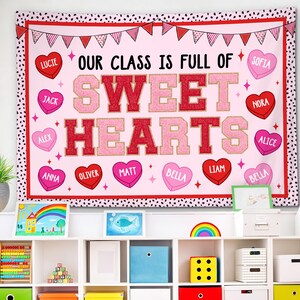 Valentine's Day Bulletin Board, Teacher Sweet Heart Tapestry, Class ...